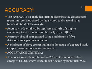 Bioanalytical method validation guidelines for ligand binding assays | PPTX