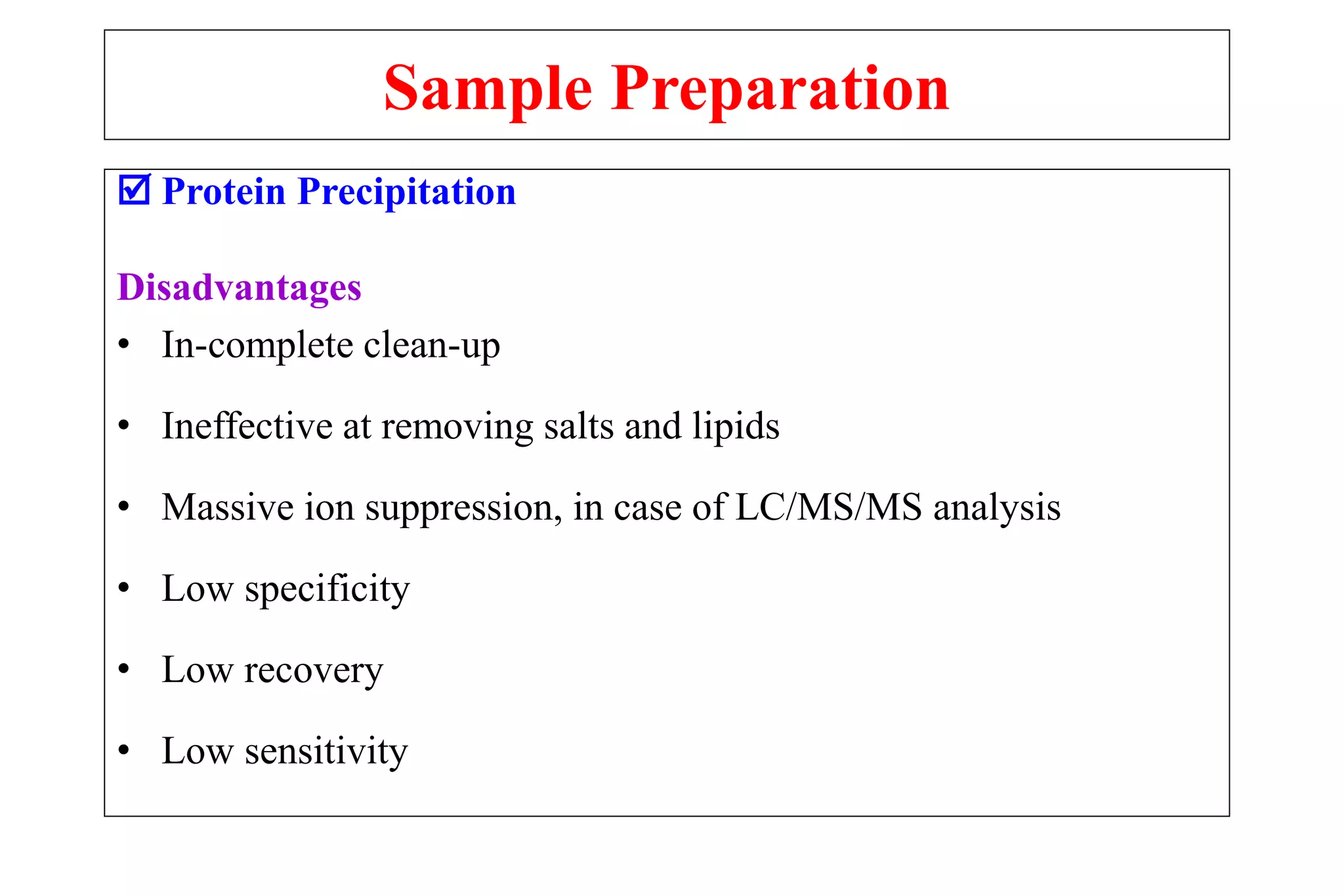 Bioanalytical sample preparation | PDF