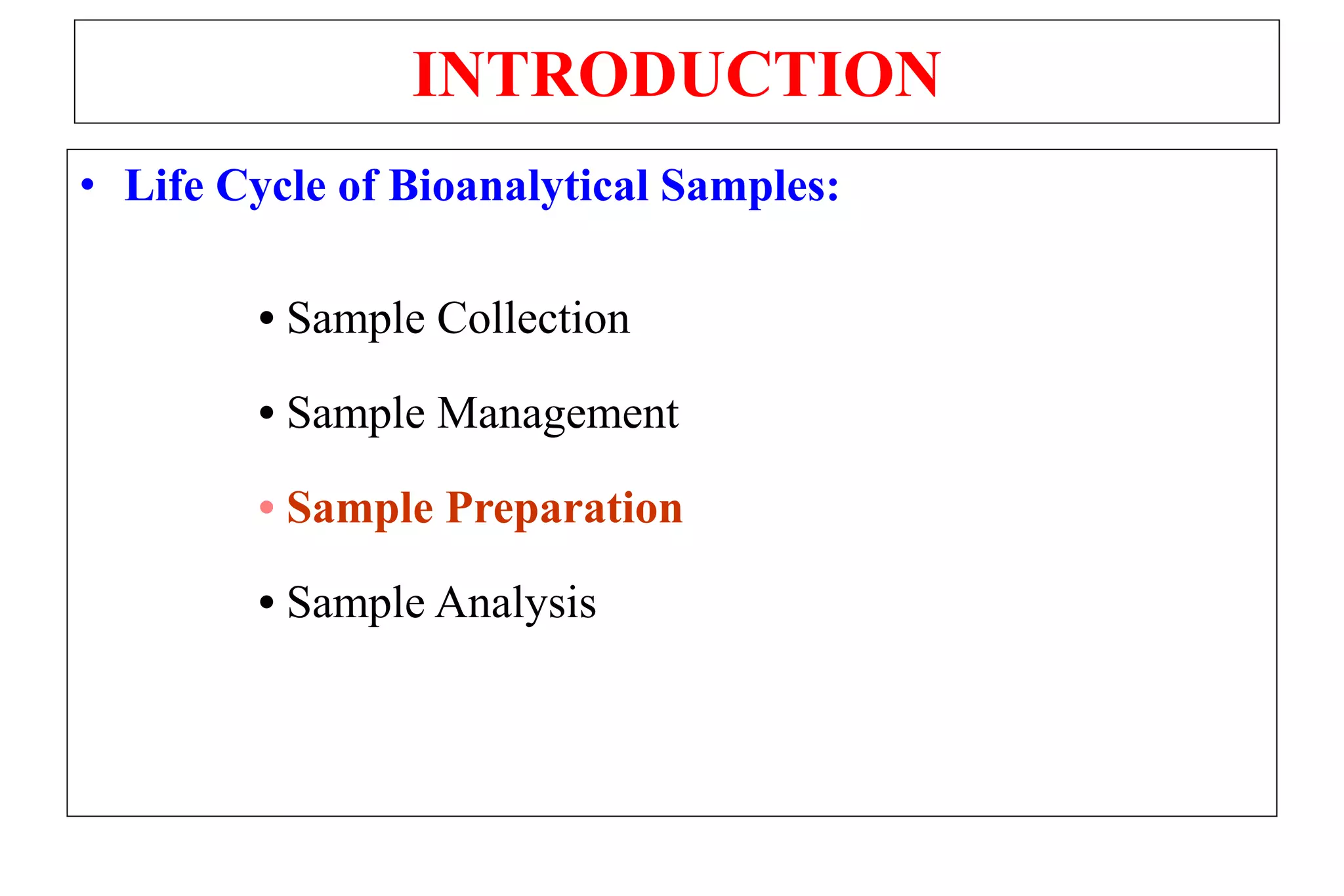 Bioanalytical sample preparation | PDF
