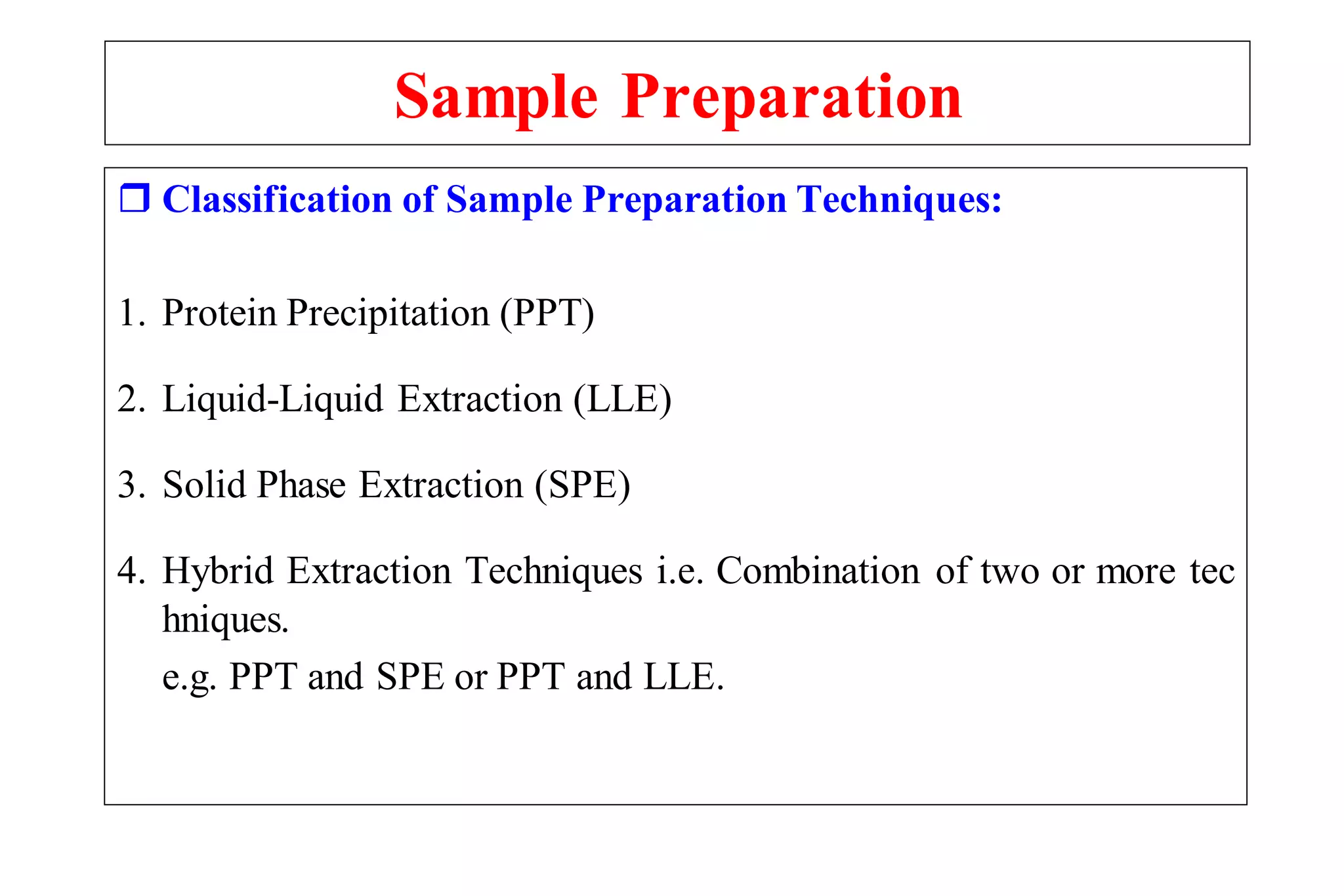 Bioanalytical samples preparation | DOCX