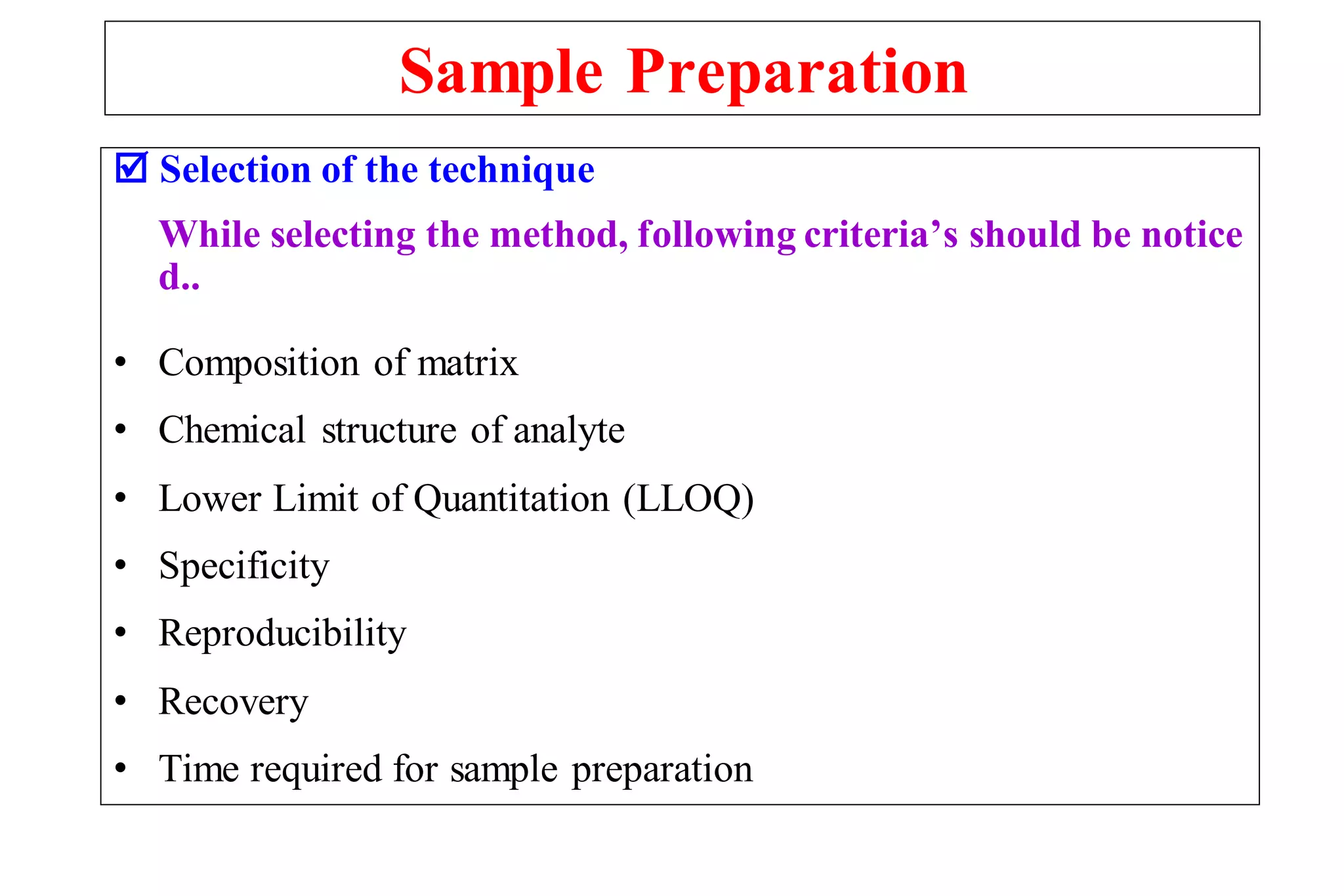 Bioanalytical samples preparation | DOCX