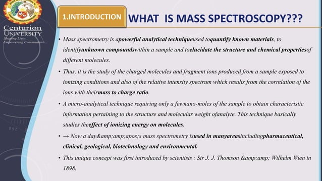 Bioanalytical techniques( Mass spectrometry) | PPT