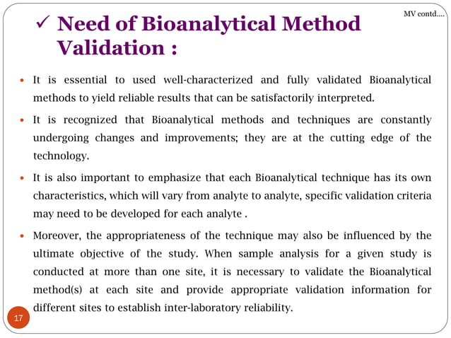 Bioanalytical Method Validation | PDF | Biotech and Biomedical Industry ...