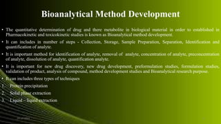 Bioanlytical method development | PPTX