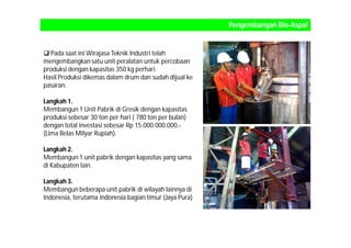 Synthetic Asphalt or Bio-Asphalt Production Plant (Bahasa Indonesia) | PDF