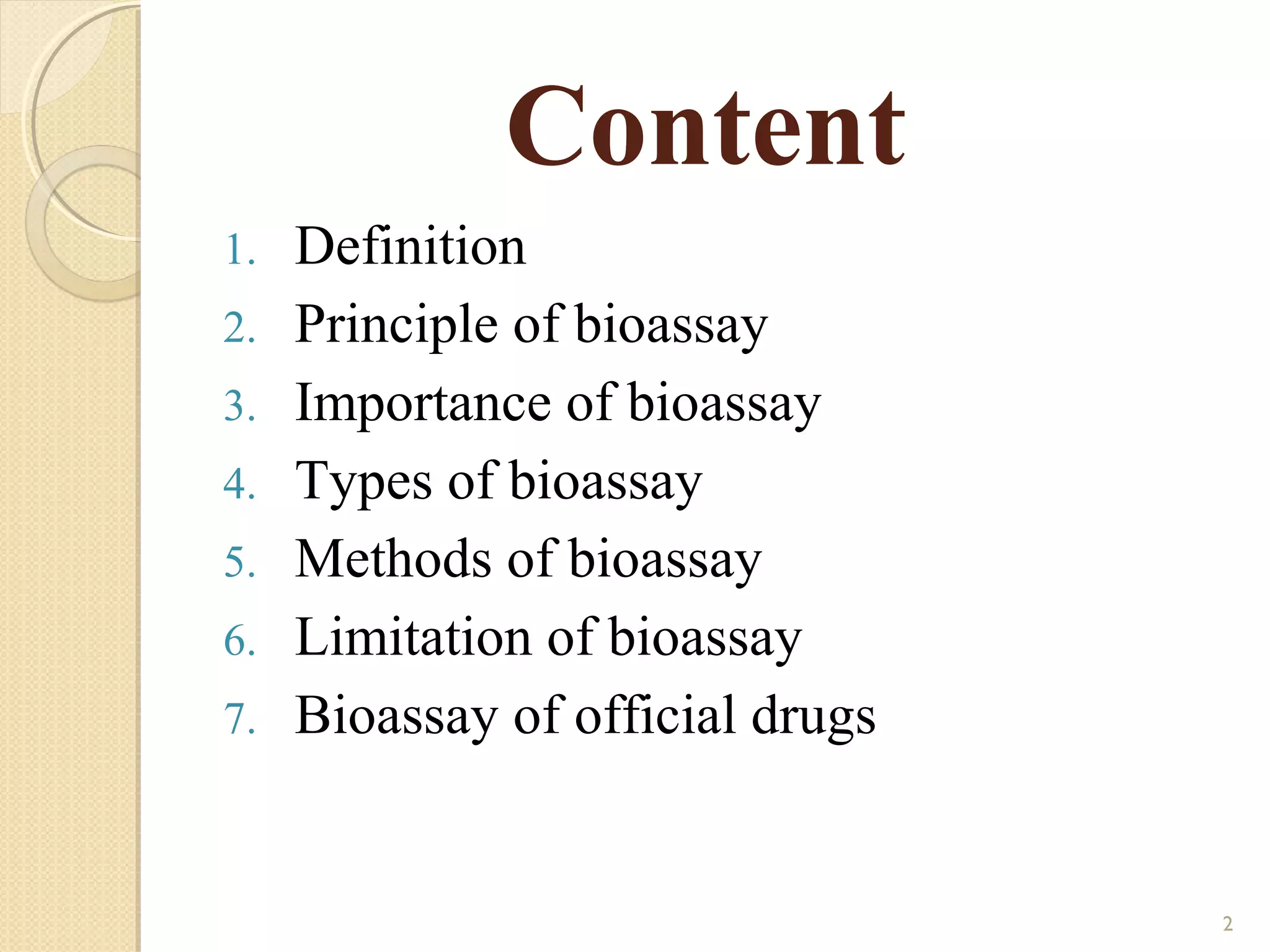 Bioassay 112070804012 | PPT