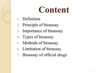 Bioassay 112070804012 | PPT