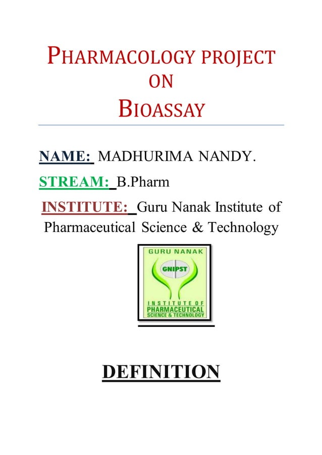 Bioassay | DOCX | Chemistry | Science