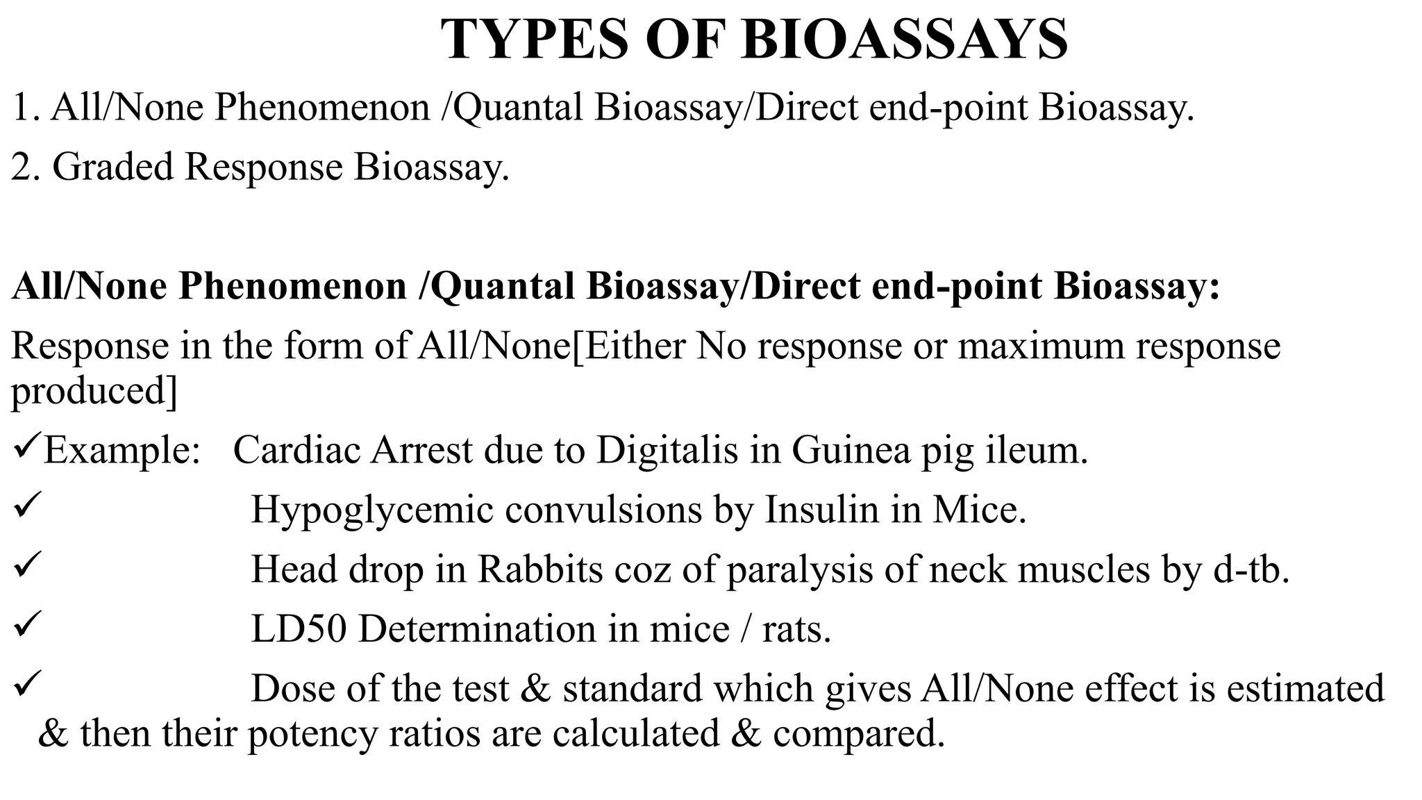 Bioassay ,its types for theory & practical | PPTX