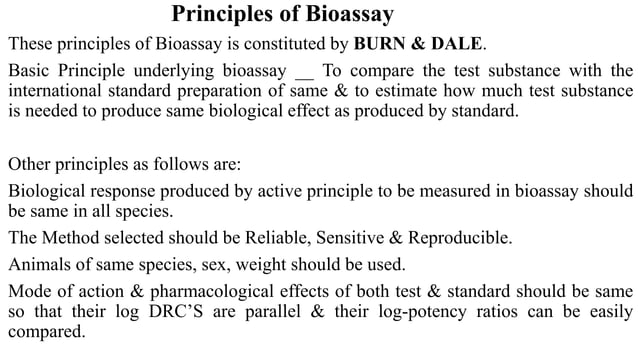 Bioassay ,its types for theory & practical | PPTX | Chemistry | Science