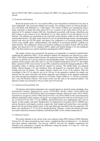 Bioassay-Guided Isolation and Identification of Antibacterial Compounds ...