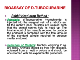 bioassay-PART-2.pptx pharmacology practical | PPTX | Chemistry | Science