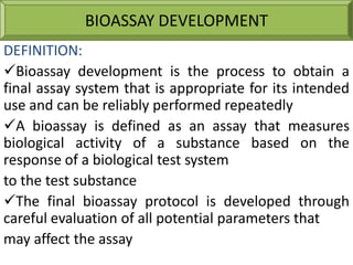 Bioassay development | PPSX