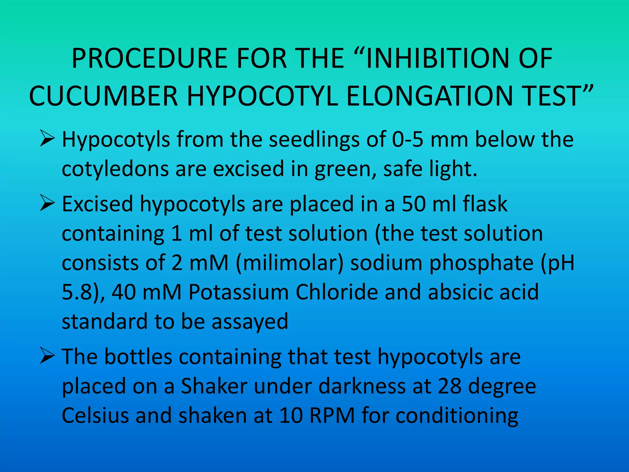 Bioassay for plant growth regulators | PDF