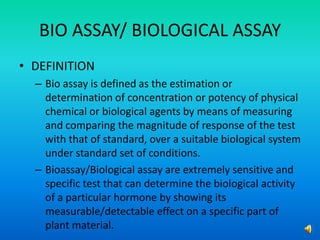 Bioassay for plant growth regulators | PDF