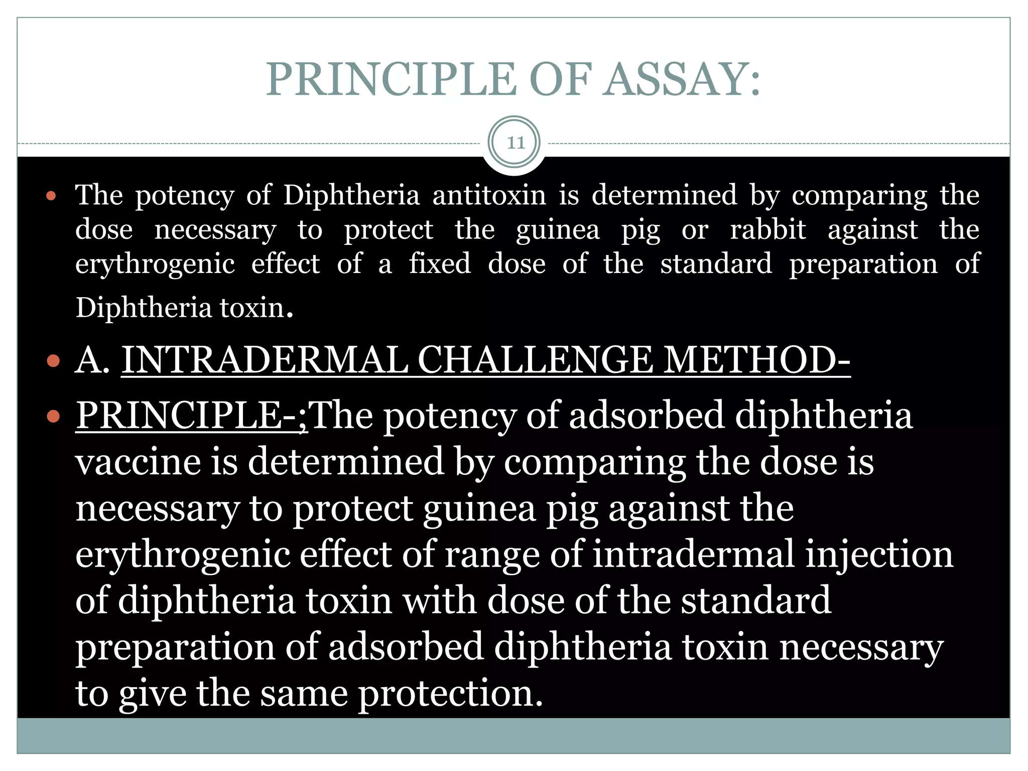 Bio assay of adsorbed diptheria vaccines | PPTX