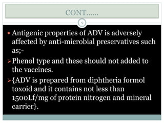 Bio assay of adsorbed diptheria vaccines | PPTX