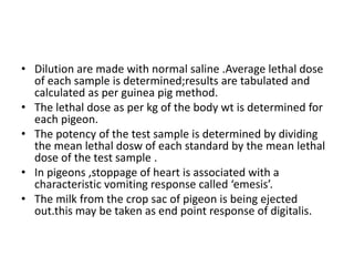 Bioassay of digitalis | PPTX