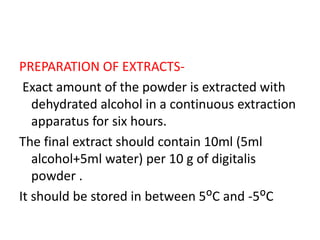 Bioassay of digitalis | PPTX | Chemistry | Science