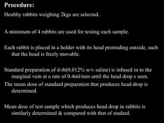 Bioassay of Digitalis, d-tubocurarine , Oxytocin | PPTX
