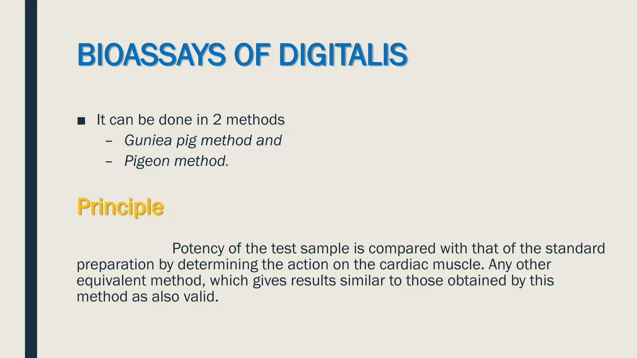 Bio-assay of Digitalis ( digitoxin) | PDF