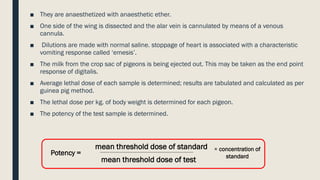 Bio-assay of Digitalis ( digitoxin) | PDF