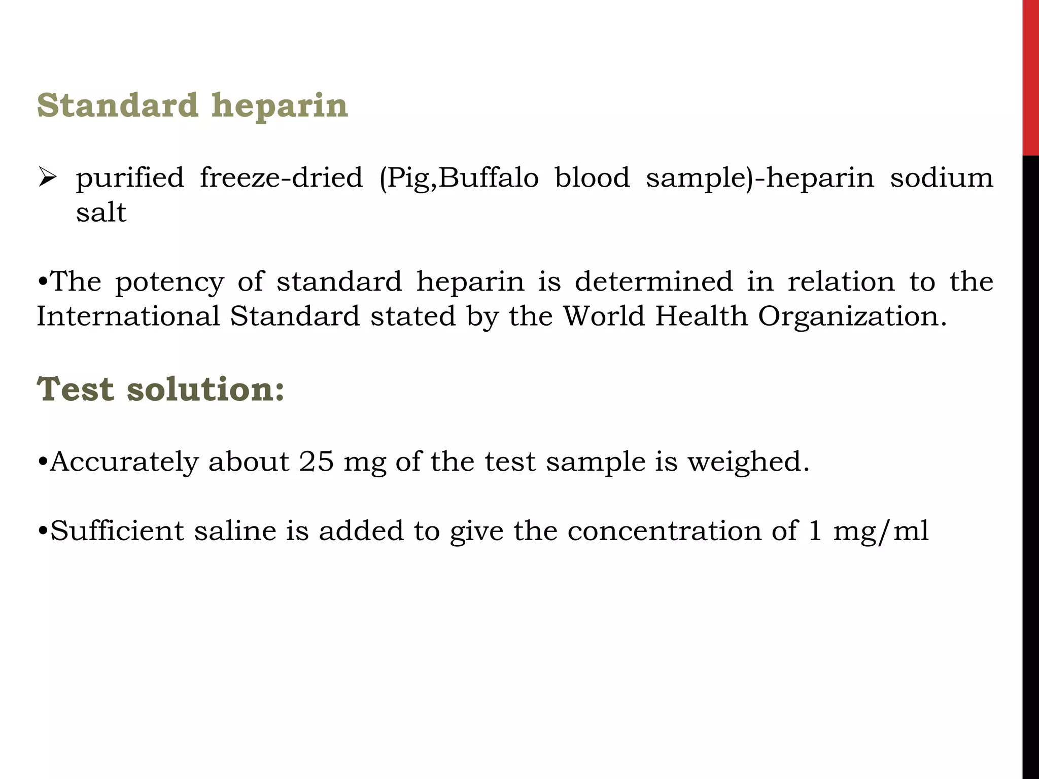 Bio assay of heparin | PPTX