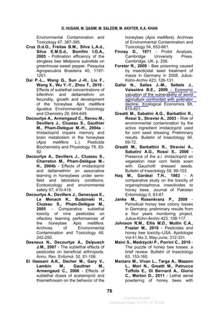 Bioassay of insecticides against three honey bee species in laboratory ...