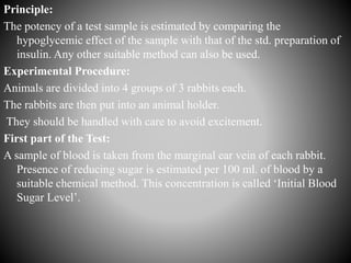 Bioassay of insulin & Bioassay of Vasopressin | PPTX