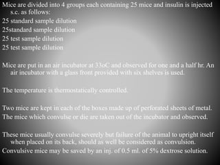 Bioassay of insulin & Bioassay of Vasopressin | PPTX