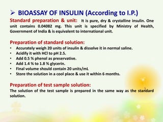 Bioassay of insulin | PPTX