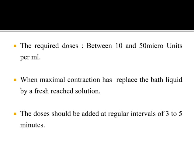 Bioassay Of Oxytocin Ppt