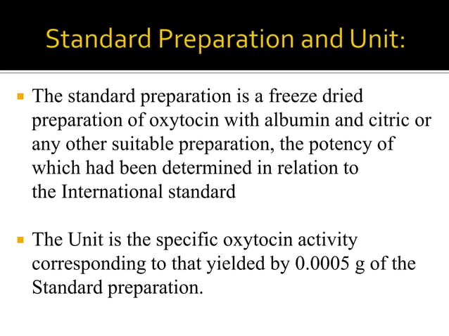 Bioassay Of Oxytocin Ppt