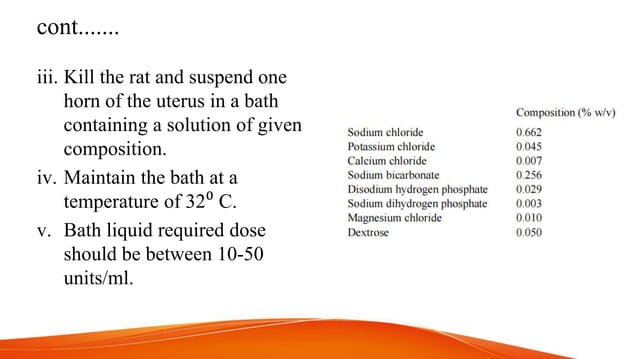 Bioassay Of Oxytocin Ppt