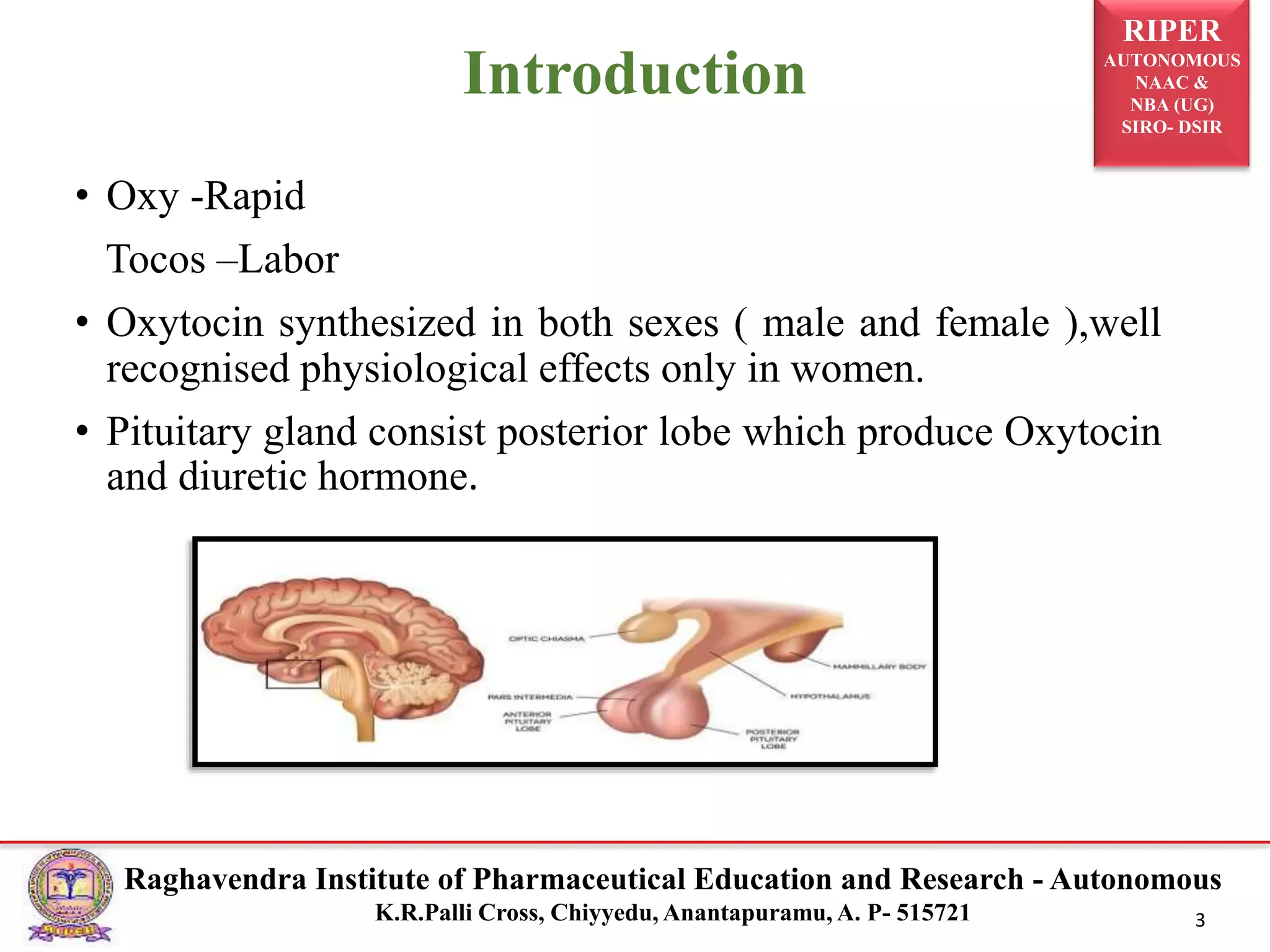 Biological tests and Bioassay of Oxytocin | PPTX