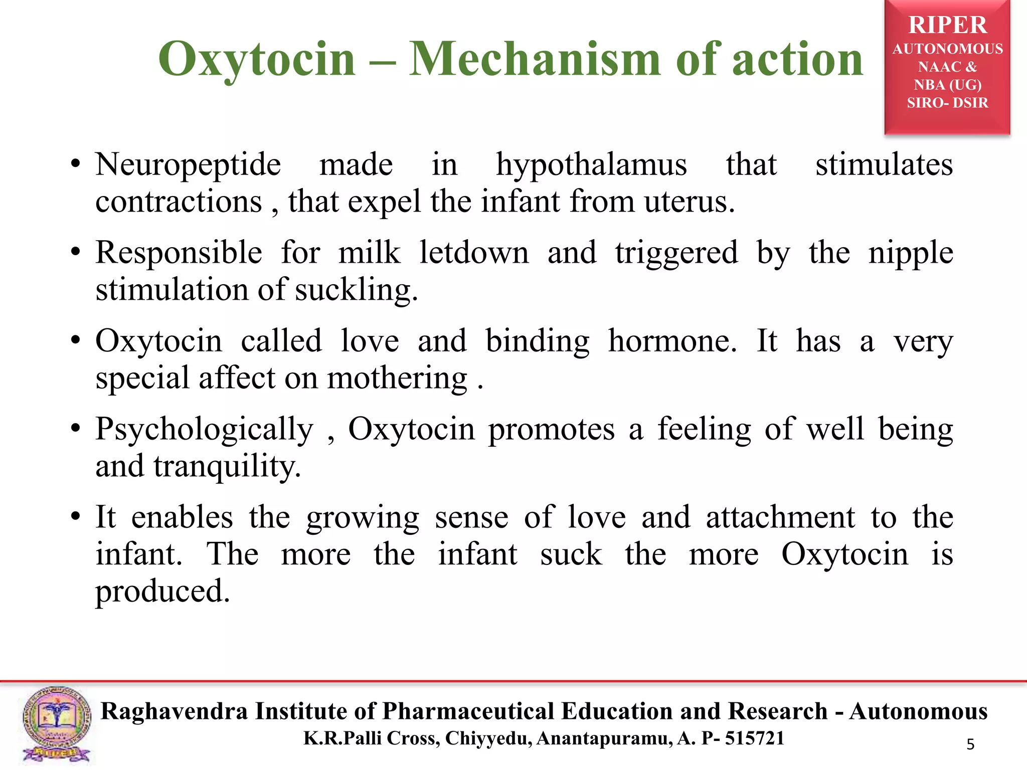 Biological tests and Bioassay of Oxytocin | PPTX
