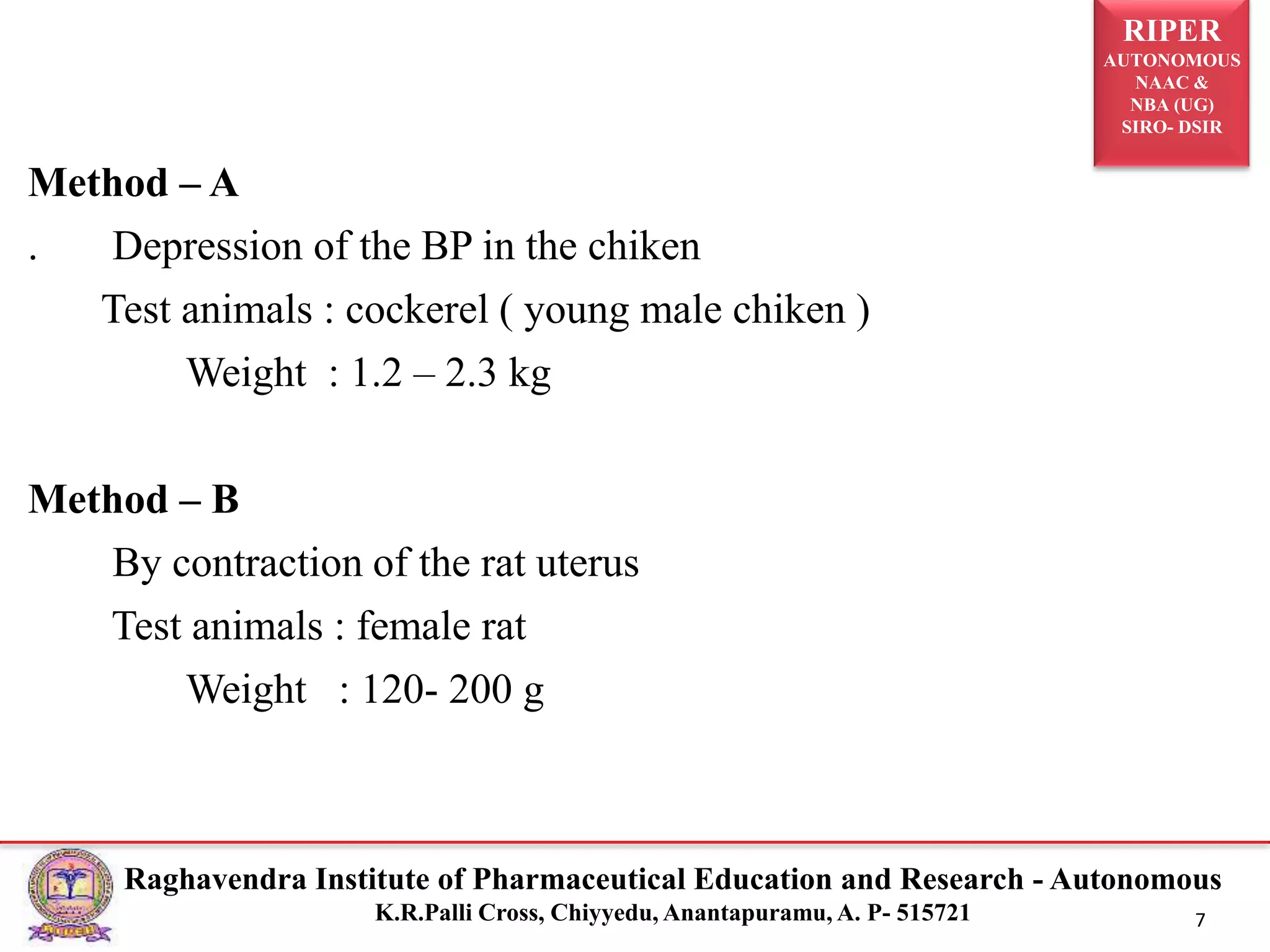 Biological tests and Bioassay of Oxytocin | PPTX