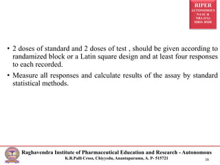 Biological tests and Bioassay of Oxytocin | PPTX