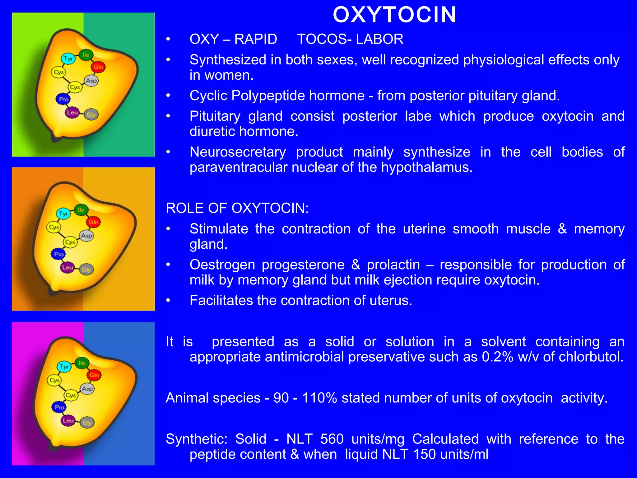 Bioassay of oxytocin for students | PPT