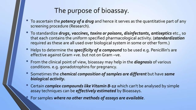 Bioassay techniques | PPTX | Chemistry | Science