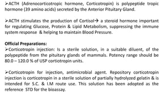 Bioassay vasopressin digitalis ACTH | PDF