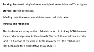 Bioassay vasopressin digitalis ACTH | PDF