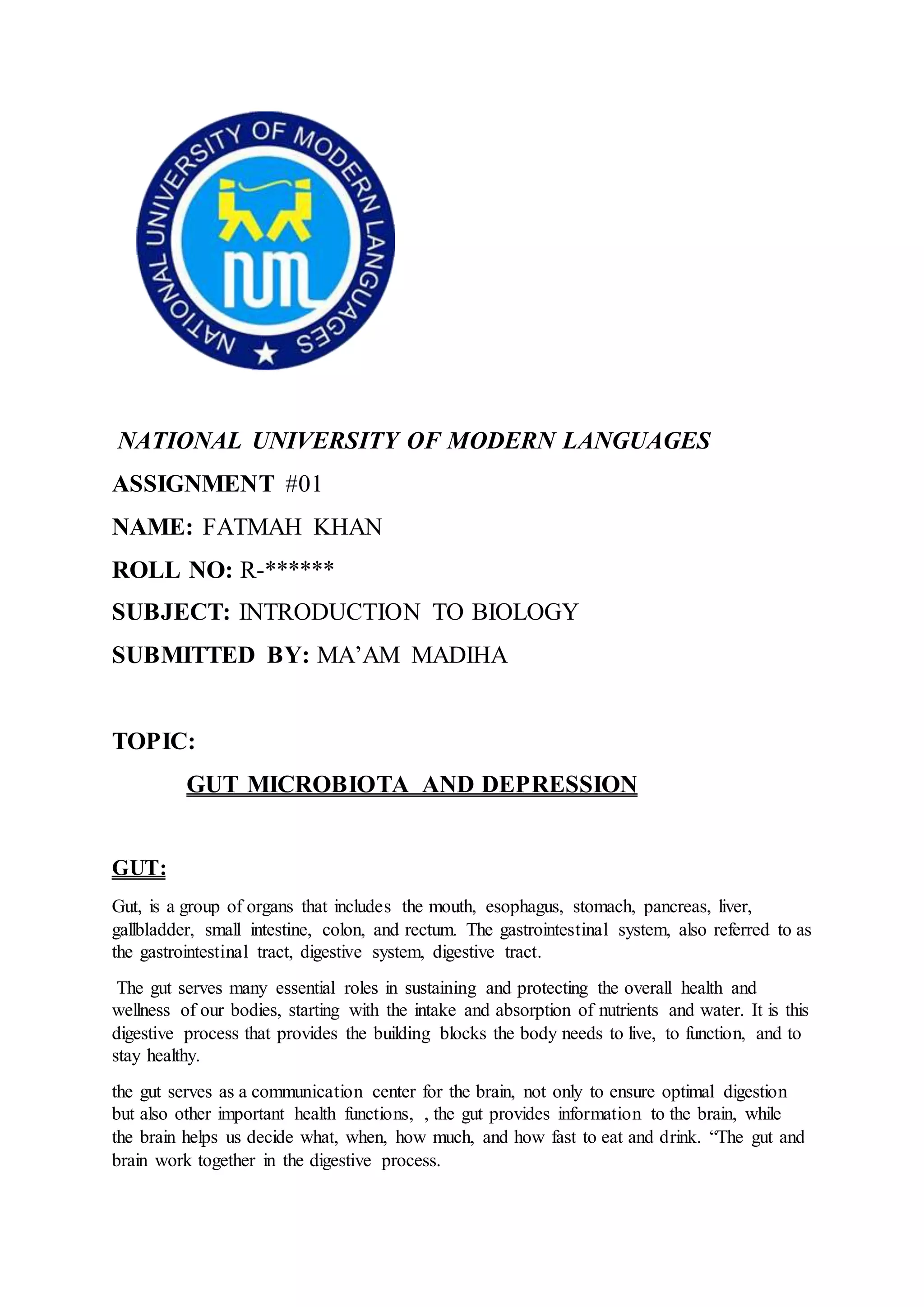 Bio assignment | PDF