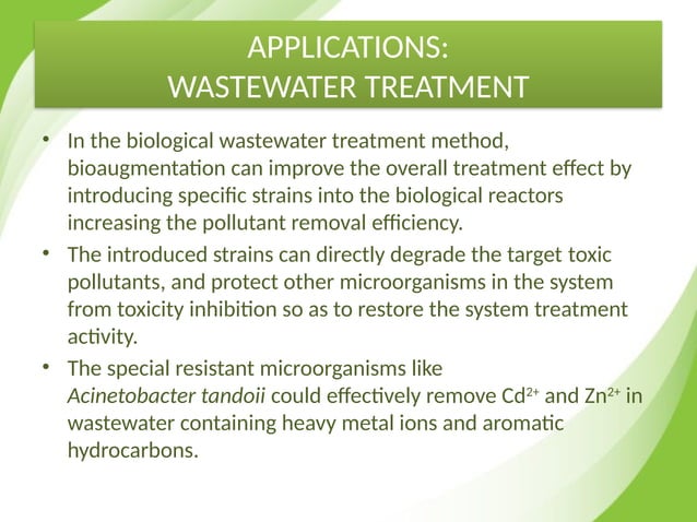 BIOAUGMENTATION : A Bioremediation process | PPTX | Biotech and ...