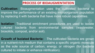 BIOREMEDIATION -BIOAUGMENTATION - INSITU AND EXSITU BIOAUGMENTATION | PPTX