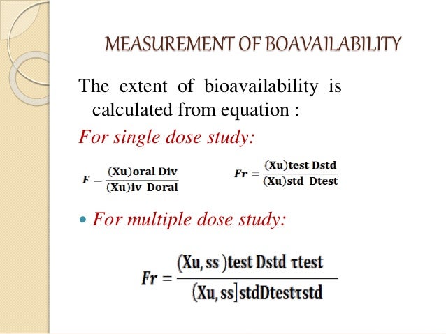Bioavailability