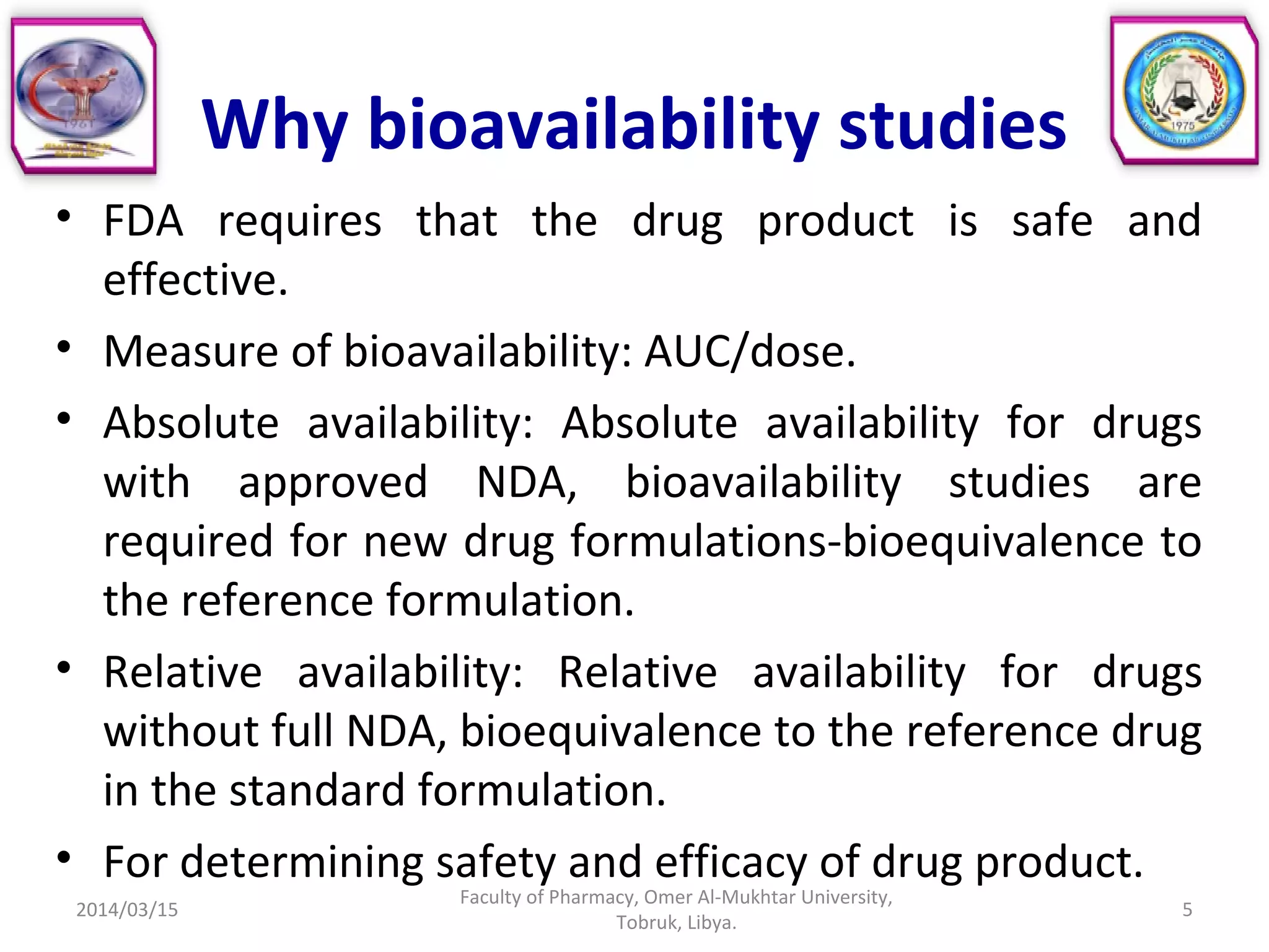 Bioavailability | PPT | Pharmaceutical Industry | Industries