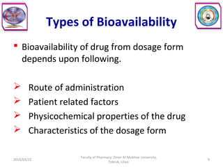 Bioavailability | PPT