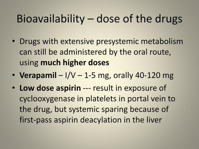 Bioavailability | PPT