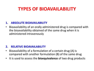 Bioavailability | PPT